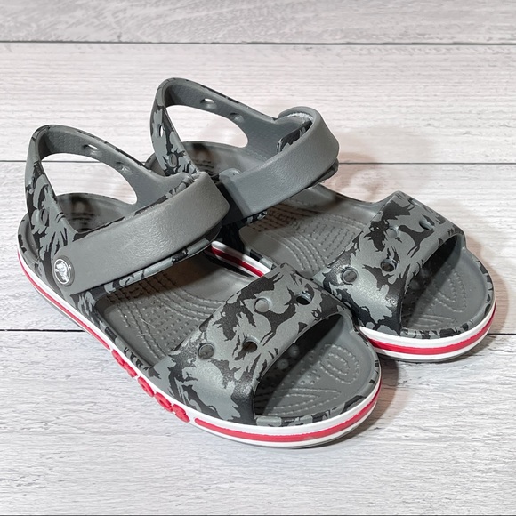 CROCS | Shoes | Crocs Kids Crocband Bayaband Sandal Gray Black Toddler ...